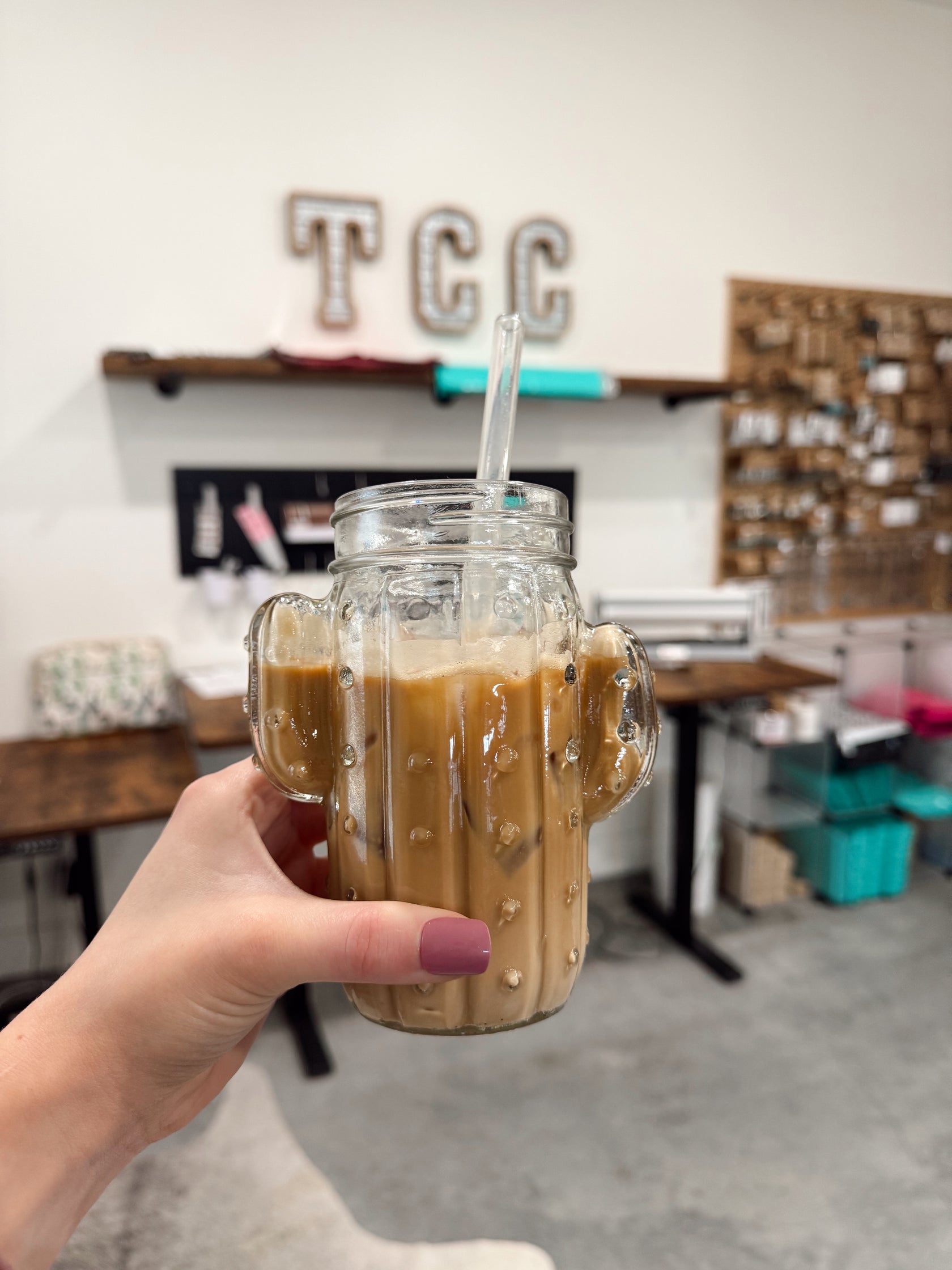 Cactus Mason Jar Glass – The Crooked Cactus Boutique